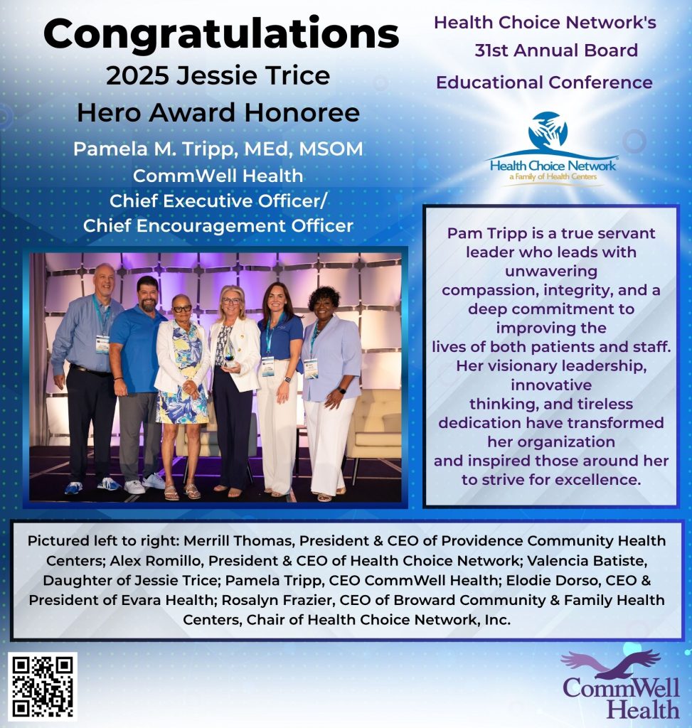 CommWell Health’s CEO, Pamela Tripp, Receives 2025 Jessie Trice Hero Award - Commwellhealth.org